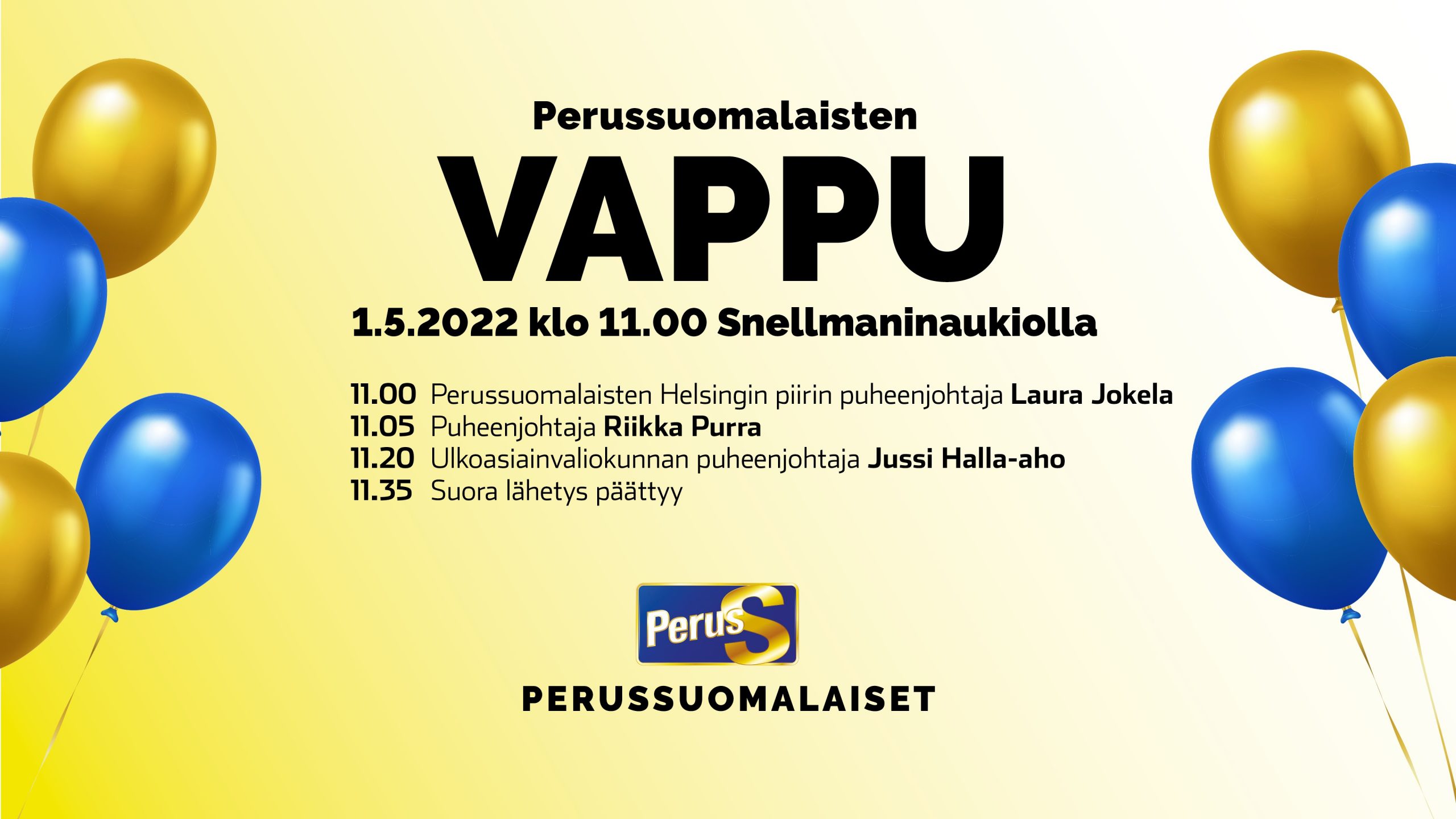Perussuomalaisten vappu 1.5.2022 - Perussuomalaiset